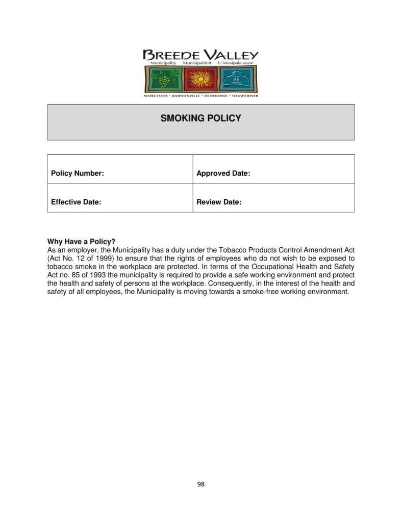6+ Smoking Policy Templates - PDF, DOC