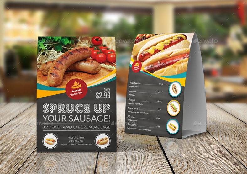 14 Restaurant Table Tent Designs Templates PSD AI