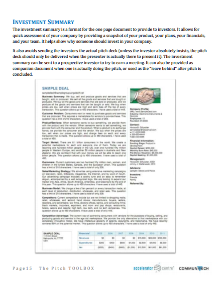 How To Make Create An Investment Summary Templates Examples 2023 How To Make Create An Investment Summary Templates Examples 2023