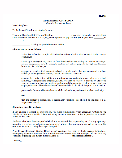 How to Make/Create a Letter of Suspension [Templates + Examples] 2025