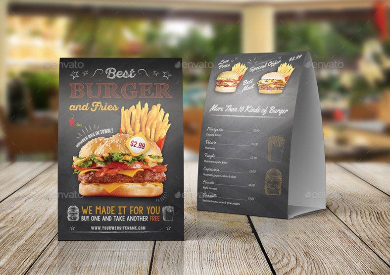 17 Restaurant Tent Card Designs Templates PSD AI InDesign PDF DOC