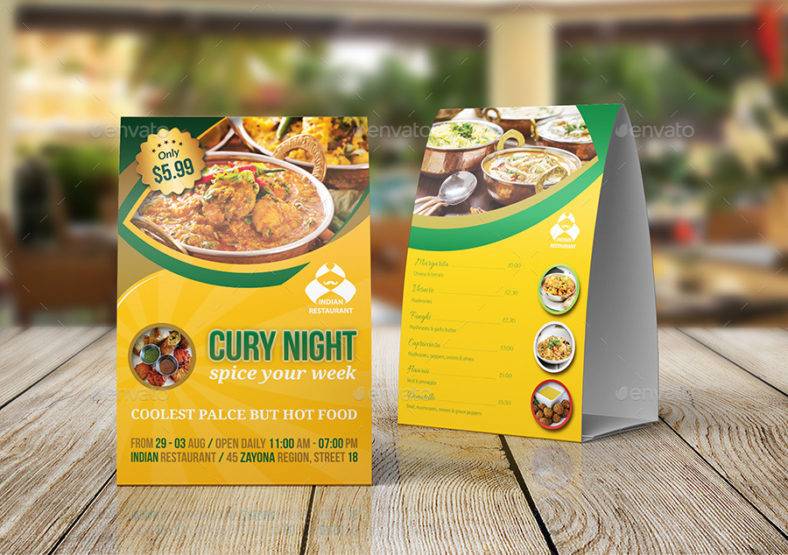 17+ Restaurant Tent Card Designs & Templates - PSD, AI, InDesign, PDF, DOC