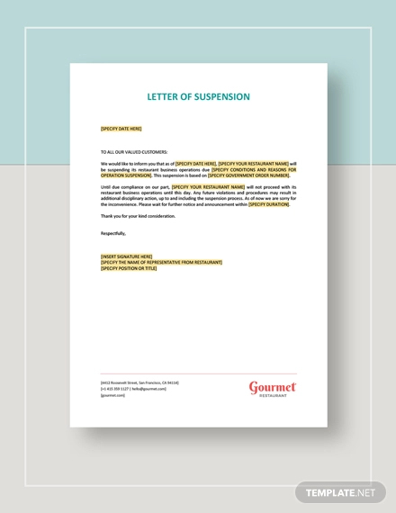 How to Make/Create a Letter of Suspension [Templates + Examples] 2025
