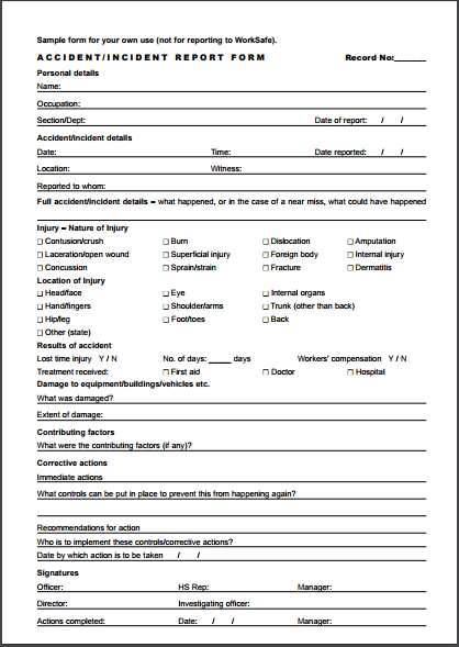 How to Use a Incident Report Template