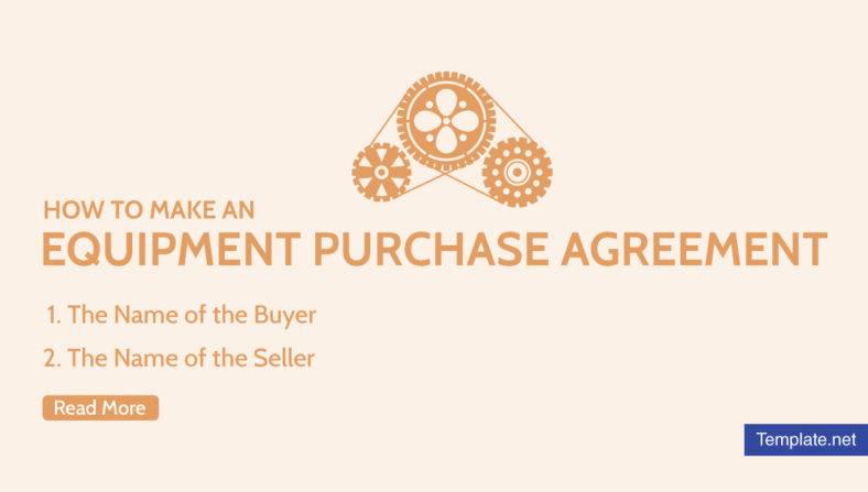 How to Make an Equipment Purchase Agreement