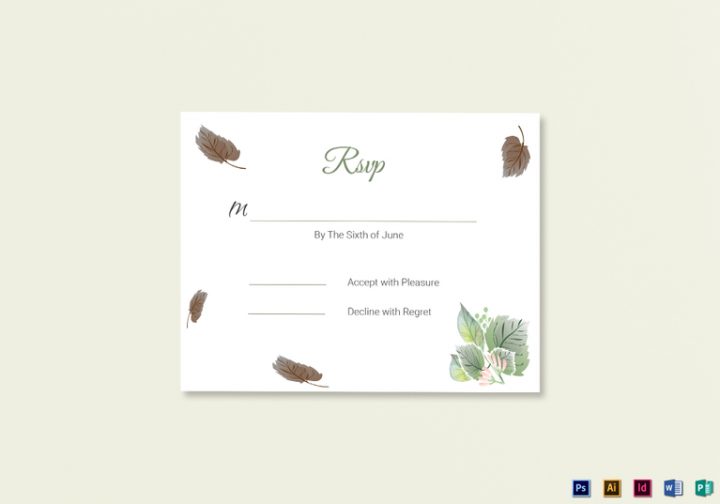 21 Printable RSVP Card Designs Templates