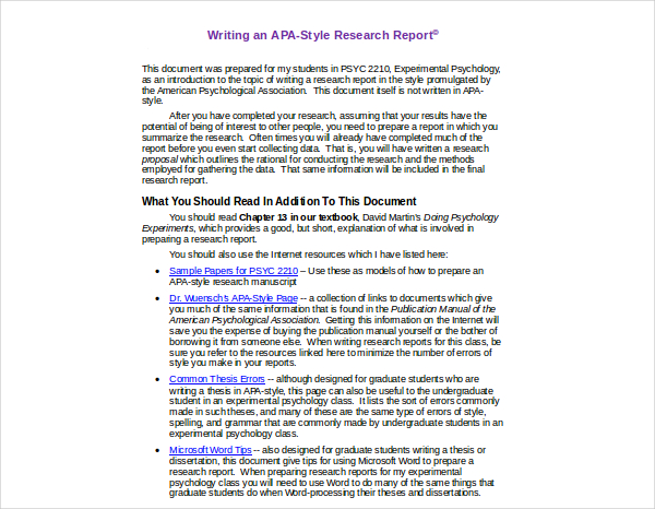 APA Format Template 5 Apa Research Proposal Templates