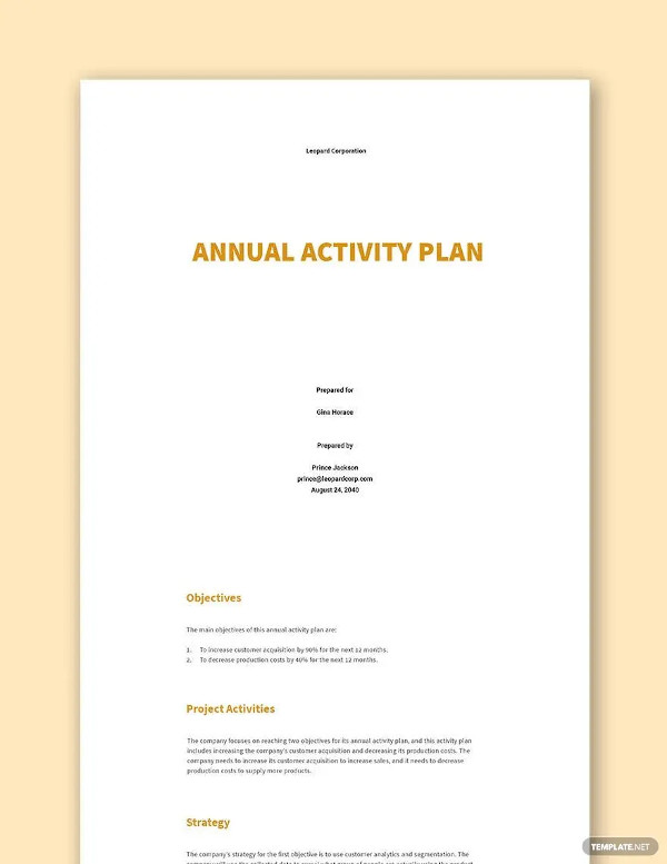 14+ Activity Proposal Templates - PDF, Word