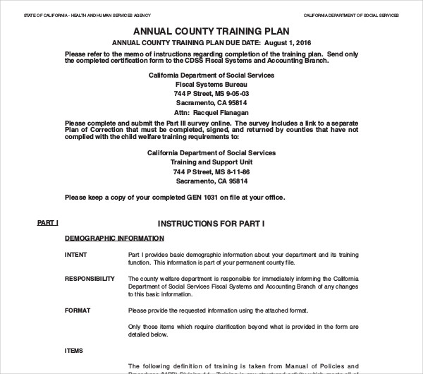 9+ Annual Training Plan Templates - PDF