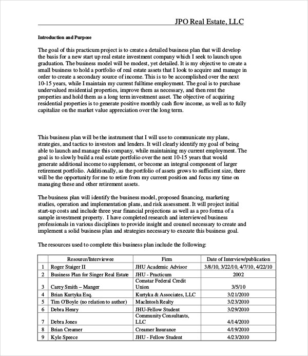 Real Estate Investment Proposal Template Free Printable Templates