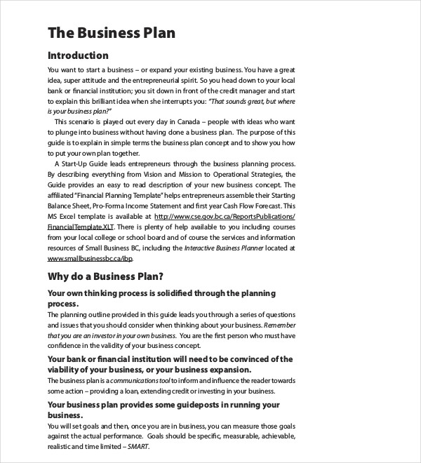 11 Business Financial Plan Templates PDF Docs