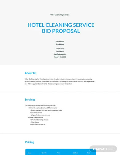 17+ Cleaning Services Proposal Templates - Word, PDF, Google Docs