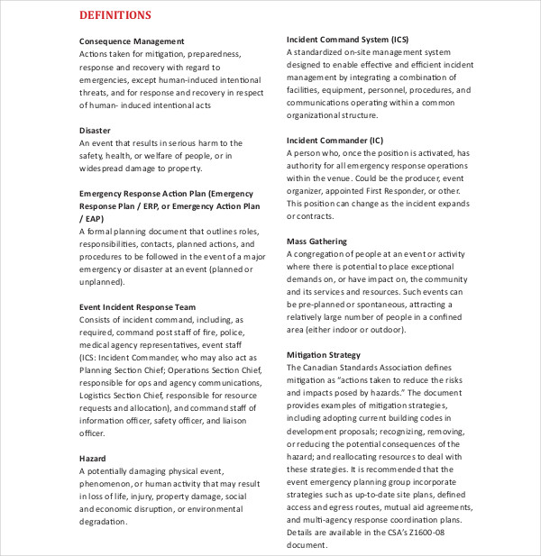 8+ Event Operational Plan Templates - PDF, DOC