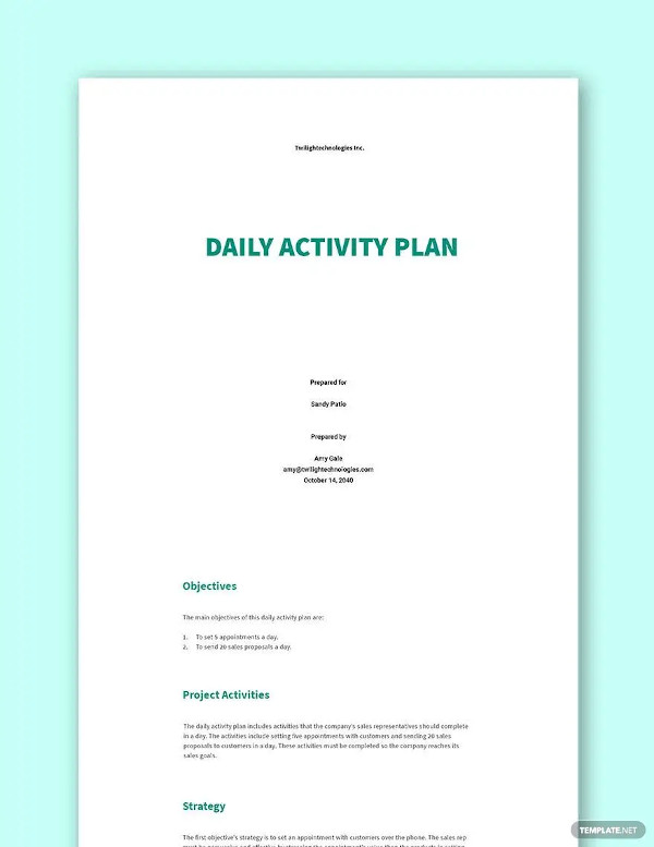 14+ Activity Proposal Templates - PDF, Word