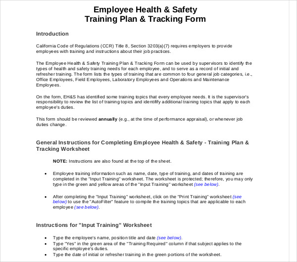 13 Safety Training Plan Templates Word Google Docs Apple Pages 13 Safety Training Plan Templates Word Google Docs Apple Pages