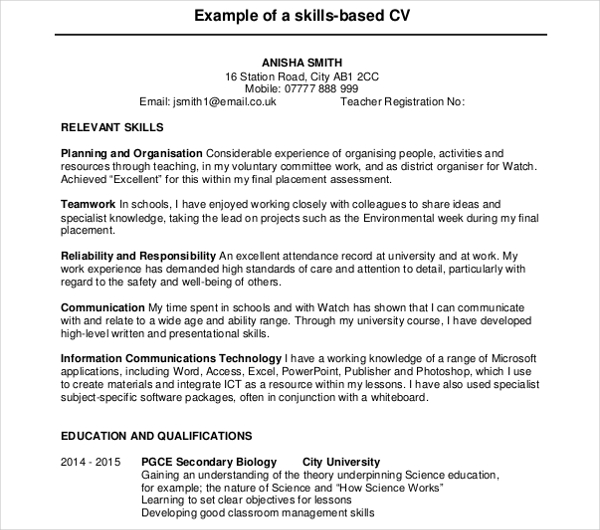 10+ Teaching Curriculum Vitae Templates - PDF, DOC