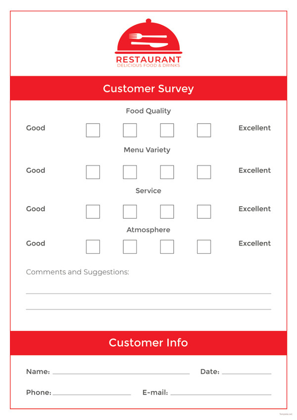 How To Make Create A Restaurant Comment Card Templates Examples 2023