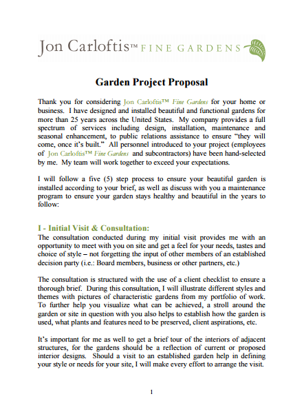 4+ Landscaping Proposal Templates - Word, PDF, Pages