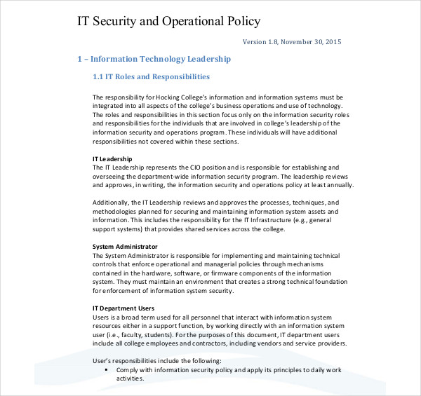 12+ Security Operational Plan Templates - Word, PDF, Google Docs, Apple ...