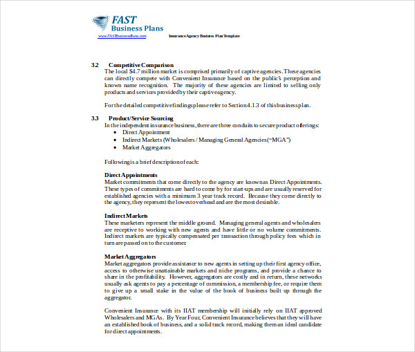 Insurance Agency Business Plan Template Free Download