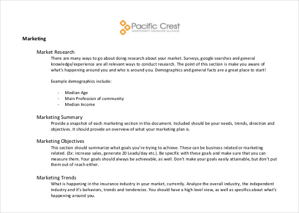 11+ Insurance Marketing Plan Templates - PDF, Docs