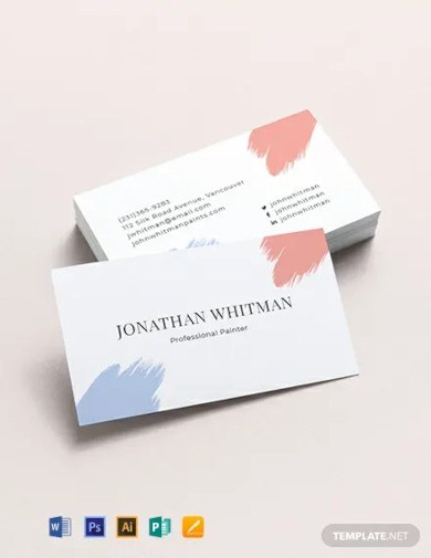 26+ Painter Business Card Designs & Templates - PSD, AI, InDesign