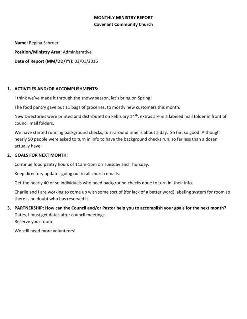 13+ Church Report Templates in PDF | Google DOC | Apple Pages | Free ...
