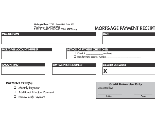 13+ Payment Receipt Format Templates