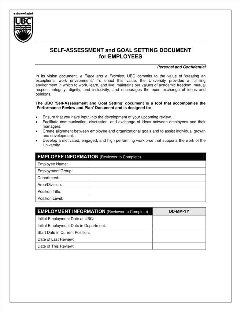 Employee Performance Goals 2 Templates