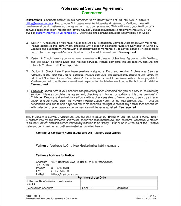 14+ Professional Services Agreement Templates - PDF, Word, Docs