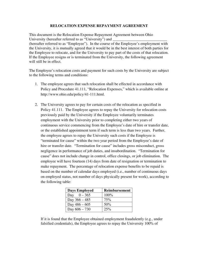 12+ Relocation Agreement Templates - PDF, Word