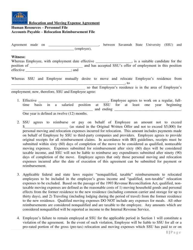 12+ Relocation Agreement Templates - PDF, Word