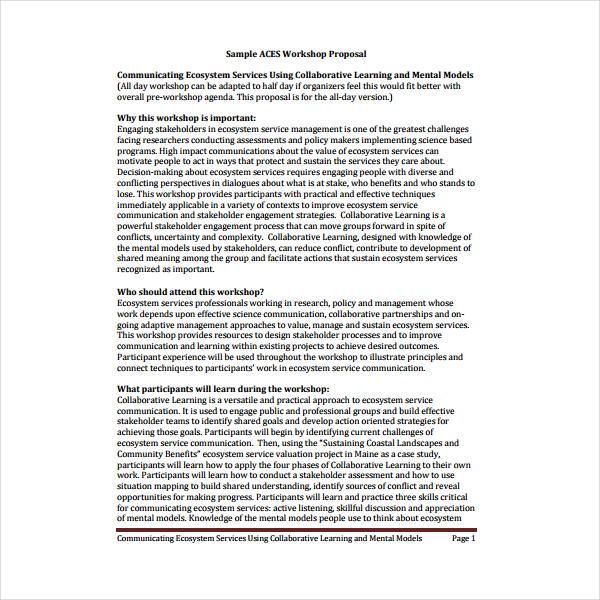 How To Write A Workshop Proposal PDF Word