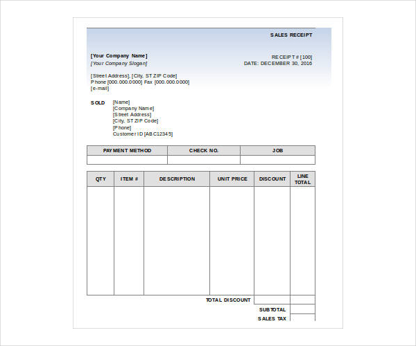 23+ Printable Cash Receipt Templates - PDF, Word