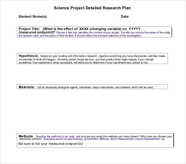8+ Research Project Plan Templates - PDF
