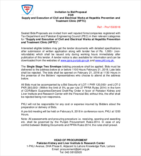 14+ Simple Bid Proposal Templates - PDF, Word