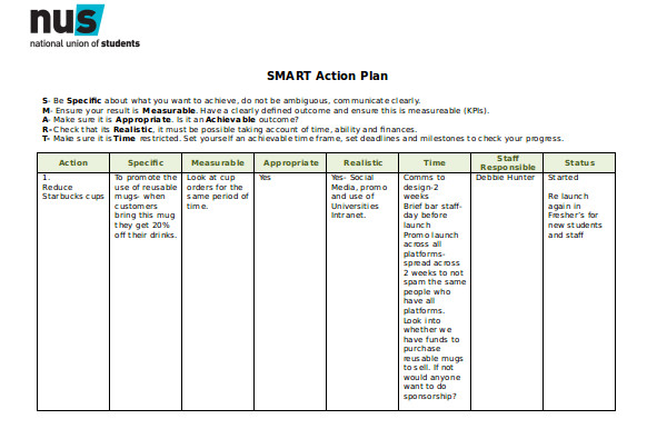 10 Smart Action Plan Templates PDF DOC