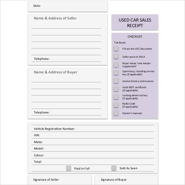 13+ Payment Receipt Format Templates