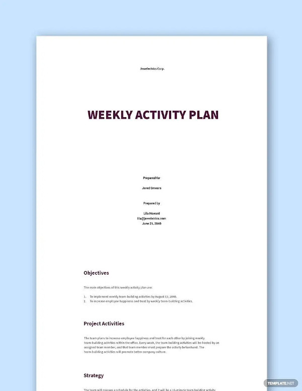 14+ Activity Proposal Templates - PDF, Word