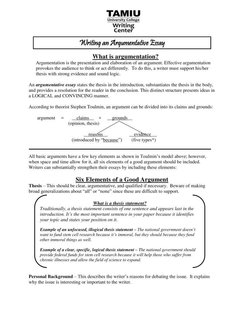 10+ Argumentative Essay Outline Templates - PDF