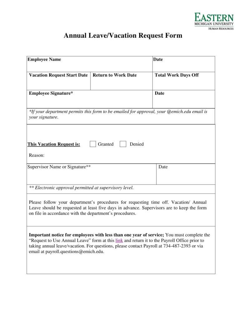 9+ Holiday Request Form Templates - PDF, DOC