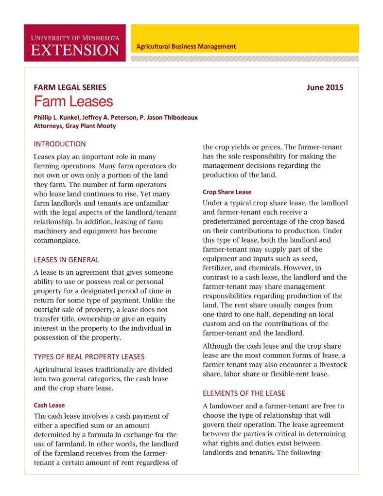 14+ Farm Lease Agreement Templates - PDF, Word