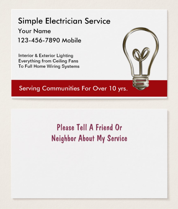 15+ Electrician Business Card Designs & Templates - PSD, AI, InDesign ...