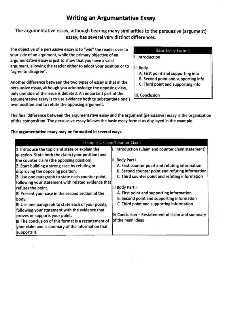10+ Argumentative Essay Outline Templates - PDF