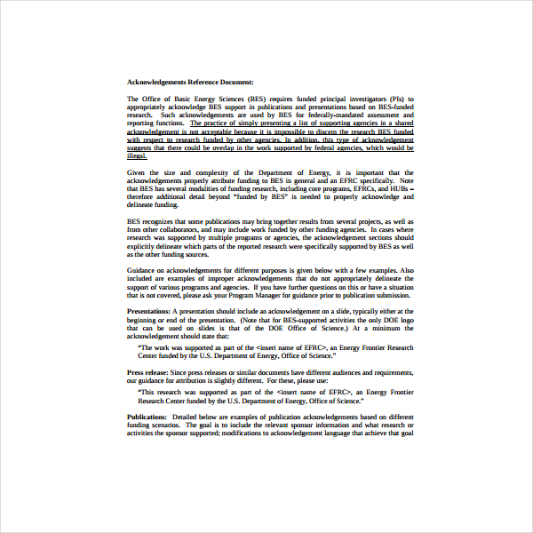  Acknowledgement Practicum Report Sample GUIDELINES FOR WRITING 