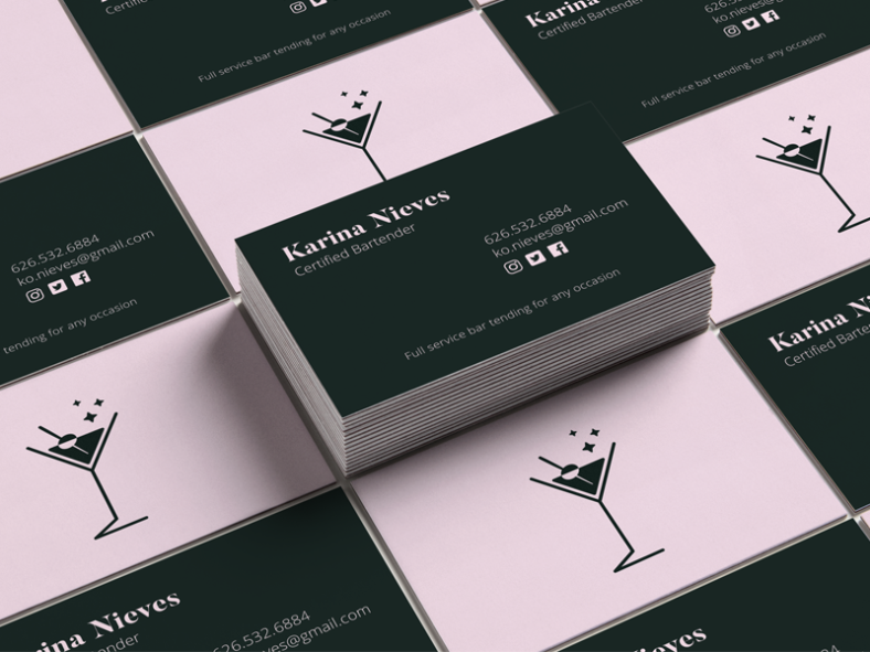 Bartender Business Cards Customizable Bartender Business Cards 