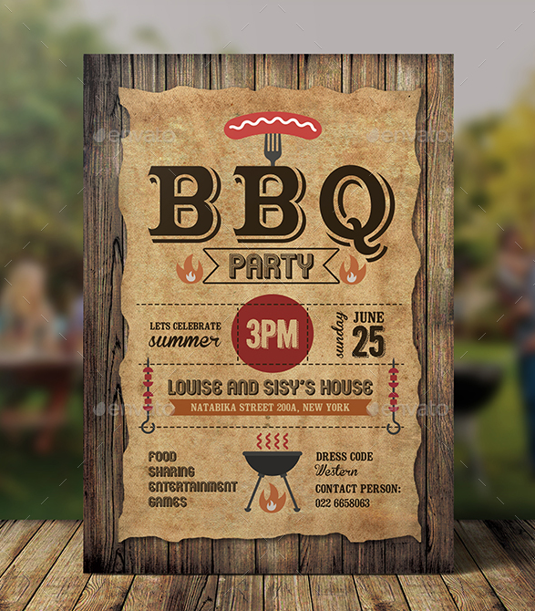 17 BBQ Party Invitation Designs Templates PSD AI