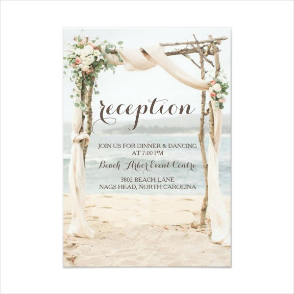 Wedding Reception Cards Examples