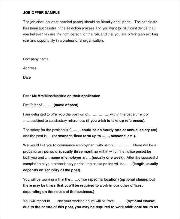 2 Employee Contract Offer Letters PDF