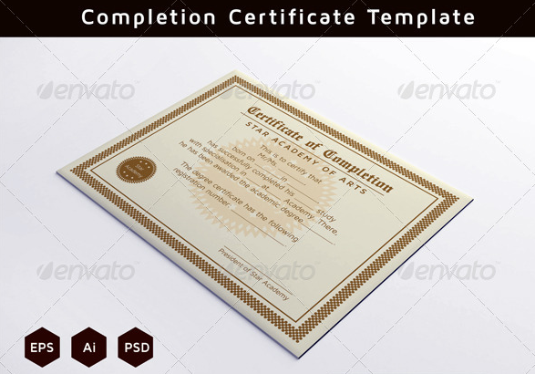14+ Training Completion Certificate Designs & Templates - PSD, AI